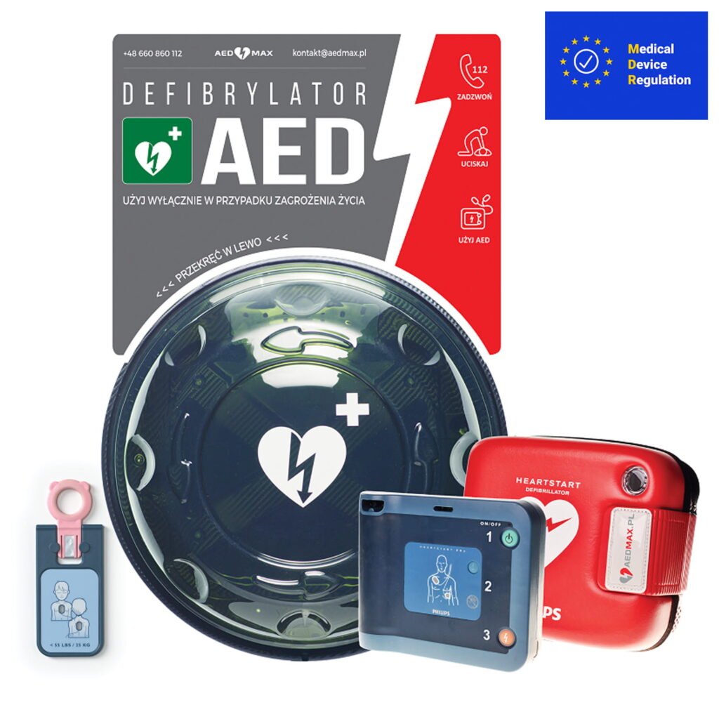 ZESTAW: Defibrylator AED Philips FRx Standard w torbie + Kapsuła Rotaid ...